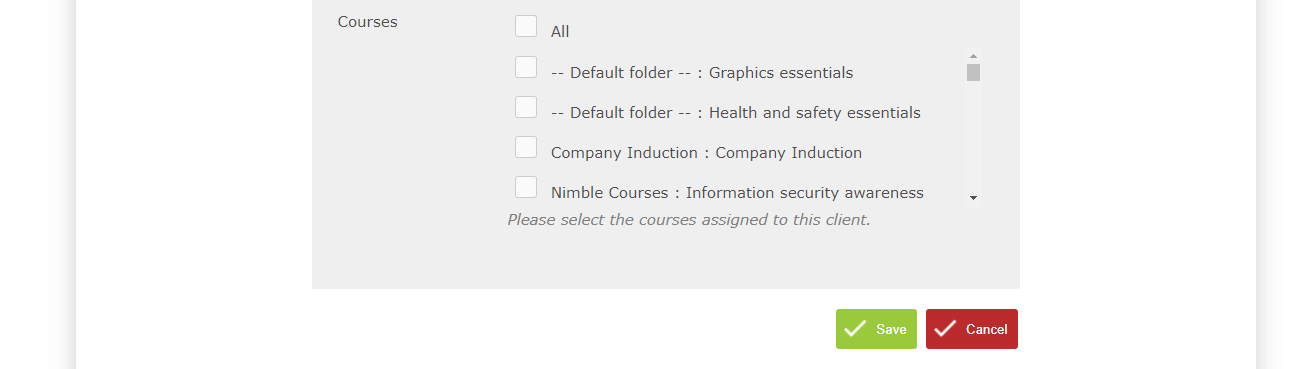 How to assign clients to courses and Client Administrators with Client Management – Nimble Elearning