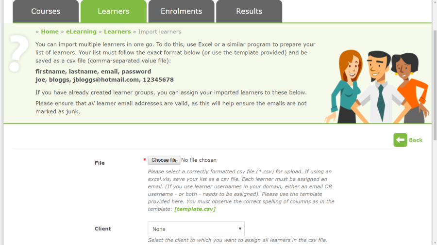How to import multiple learners – Nimble Elearning