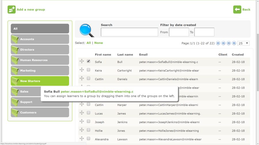 How to use groups – Nimble Elearning