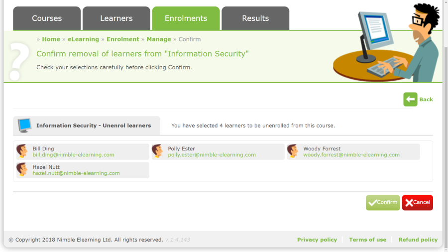 How to unenrol learners from a course – Nimble Elearning