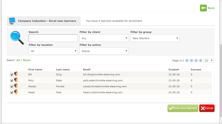 How to enrol learners onto a folder – Nimble Elearning
