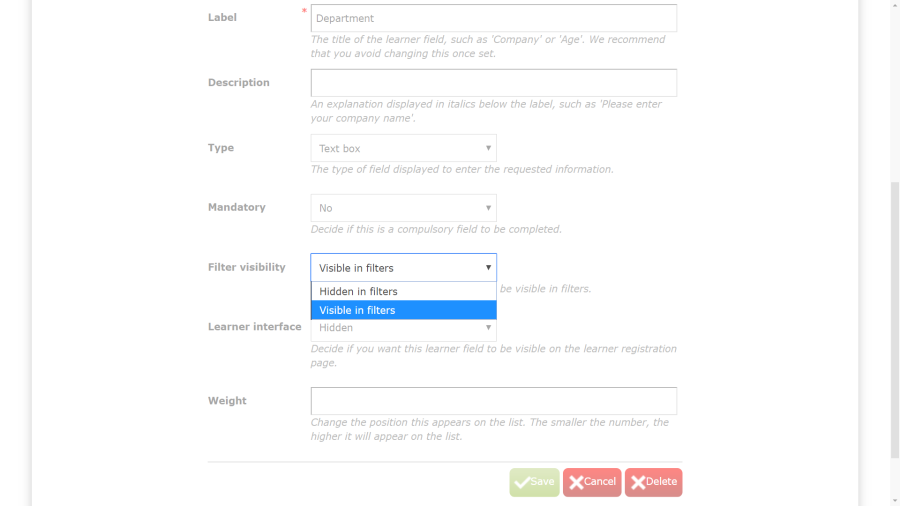 How to set up learner fields – Nimble Elearning