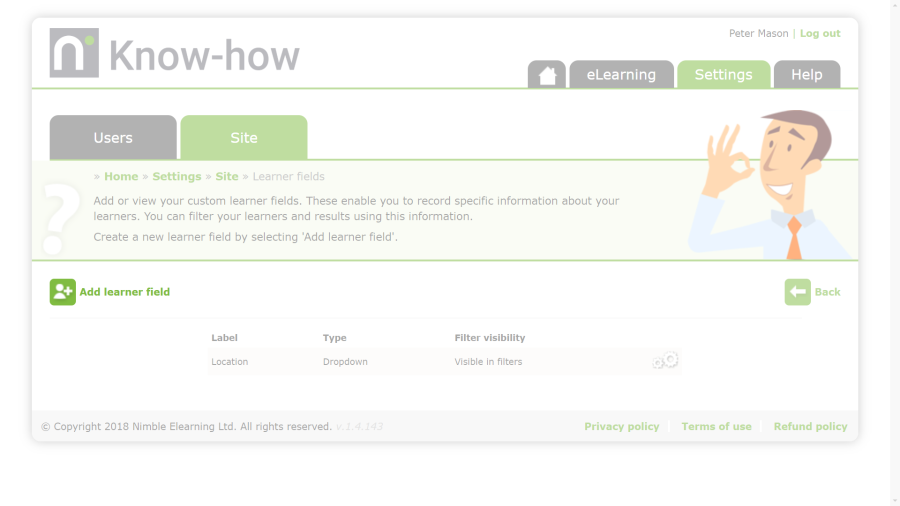 How to set up learner fields – Nimble Elearning