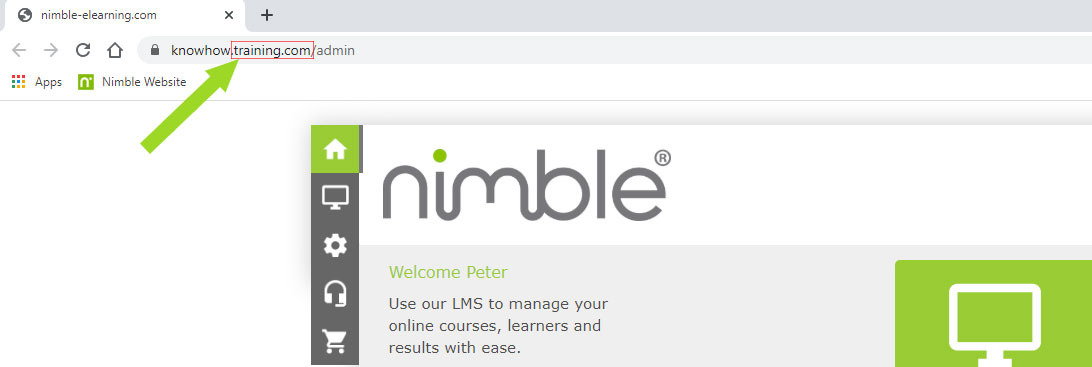 How to move your account to a bespoke URL – Nimble Elearning