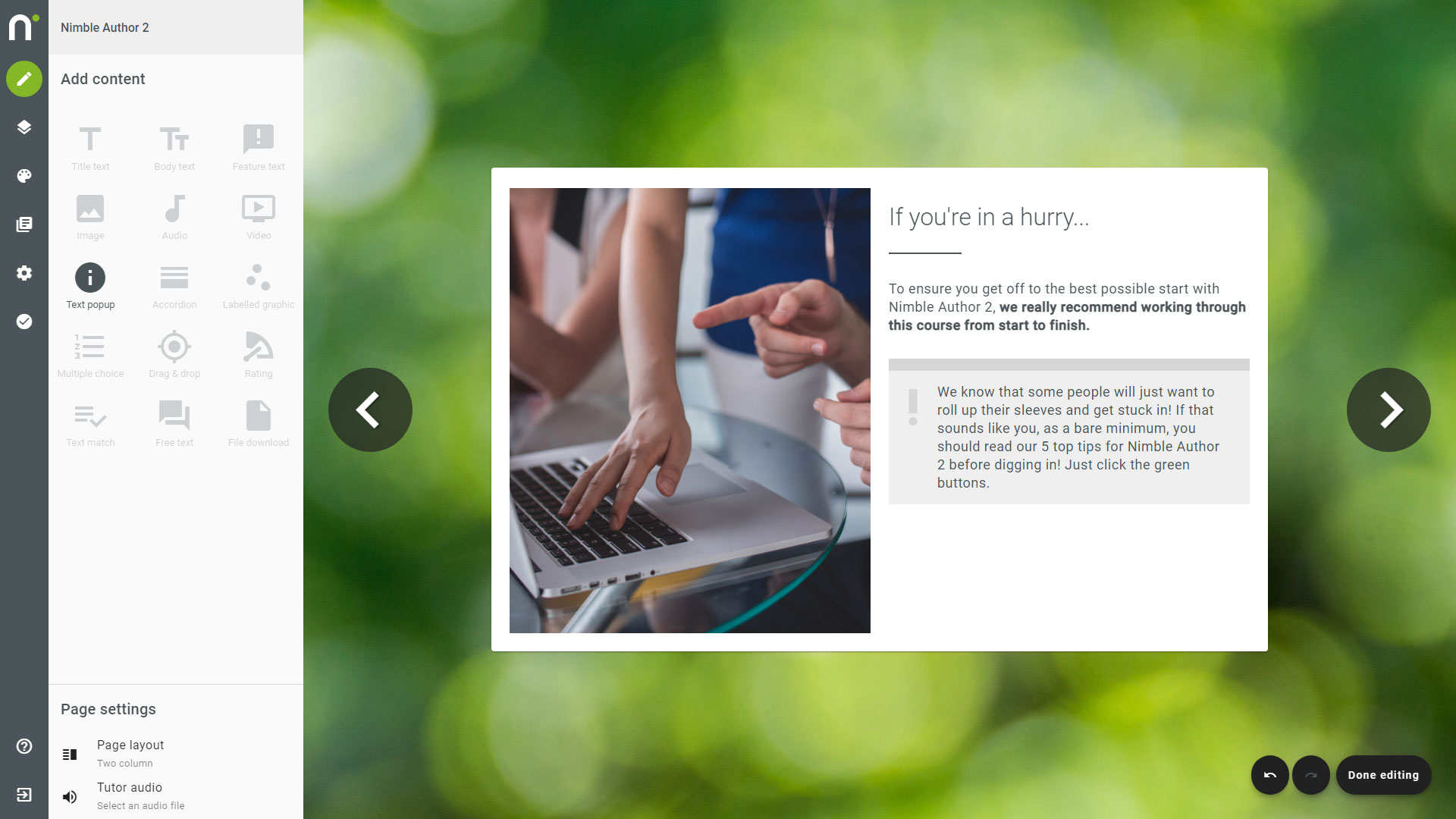 How to add text popups – Nimble Elearning