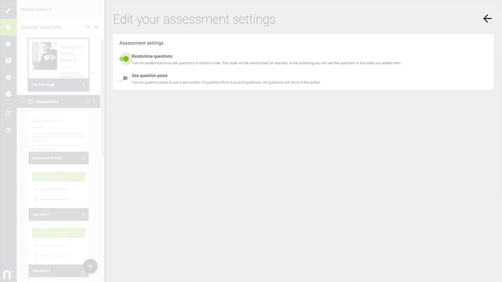 How to randomise assessments – Nimble Elearning