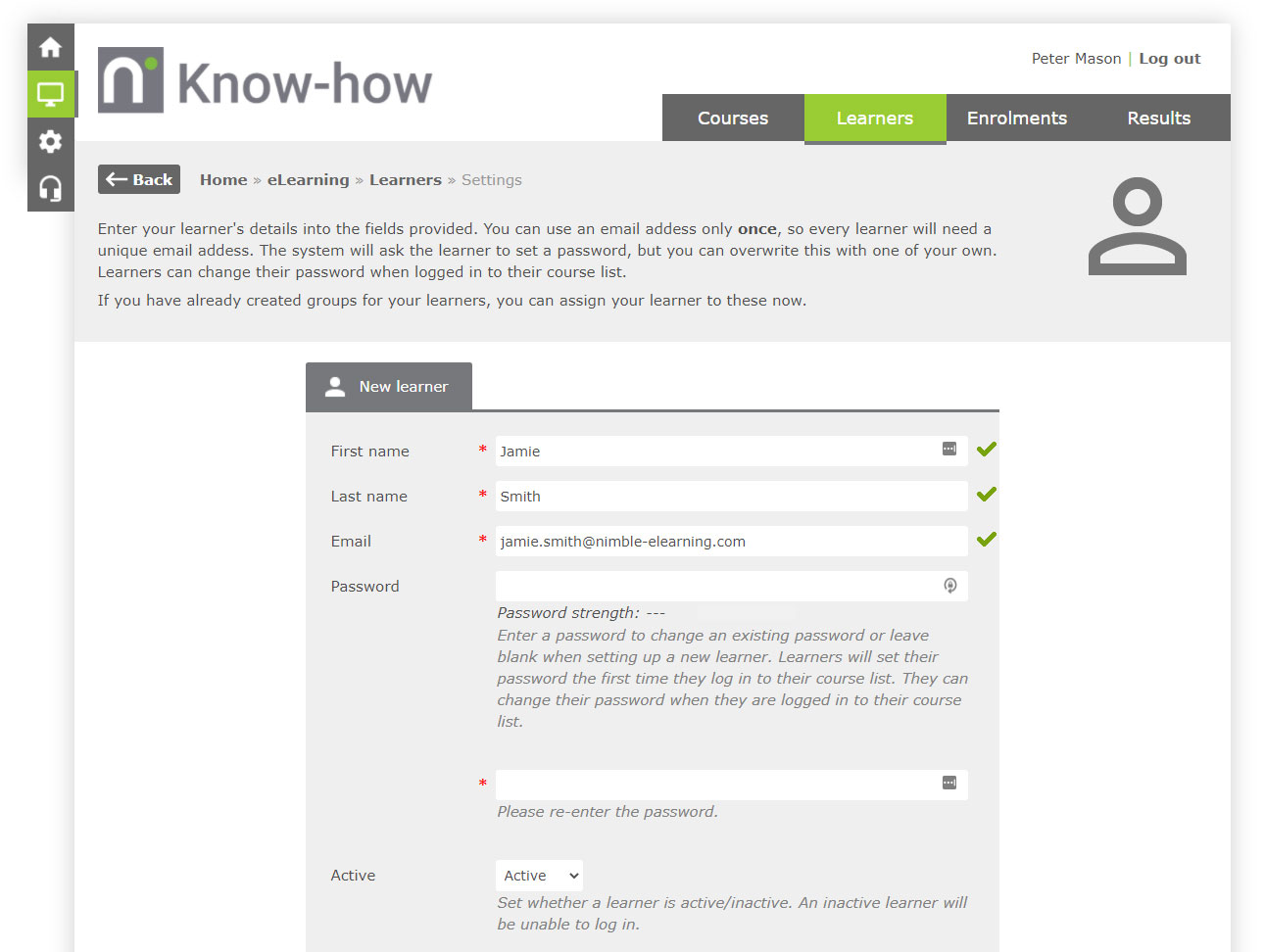 How to add individual learners – Nimble Elearning