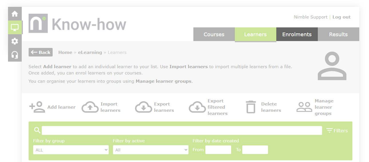 How to unenrol learners from a course – Nimble Elearning