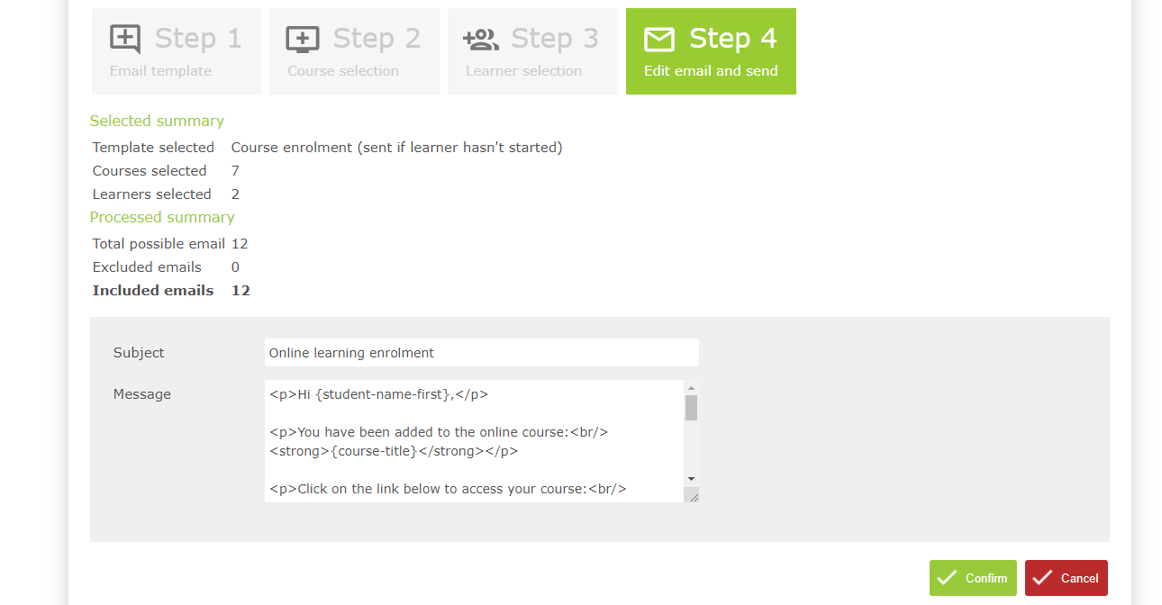 How to send reminders to learners using the email wizard – Nimble Elearning