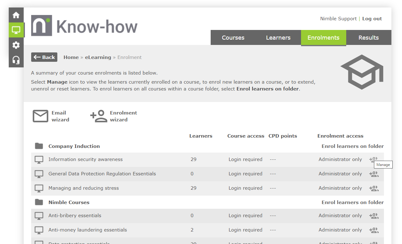 How to unenrol learners from a course – Nimble Elearning