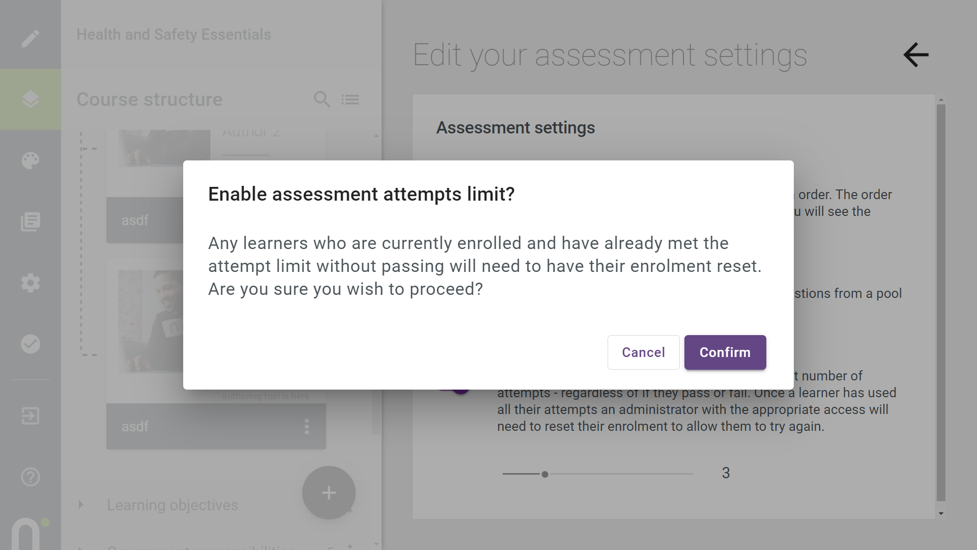 How to set up assessment attempts in Nimble Author – Nimble Elearning