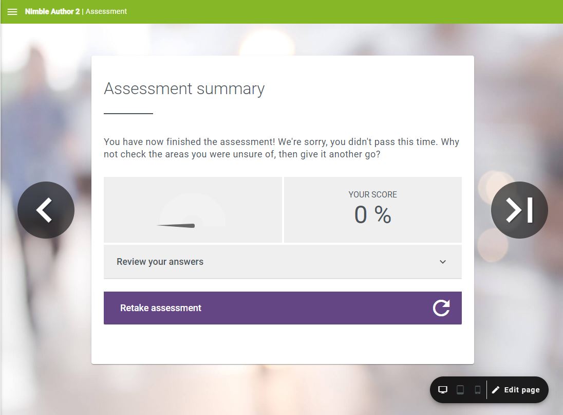 How to add assessment feedback – Nimble Elearning